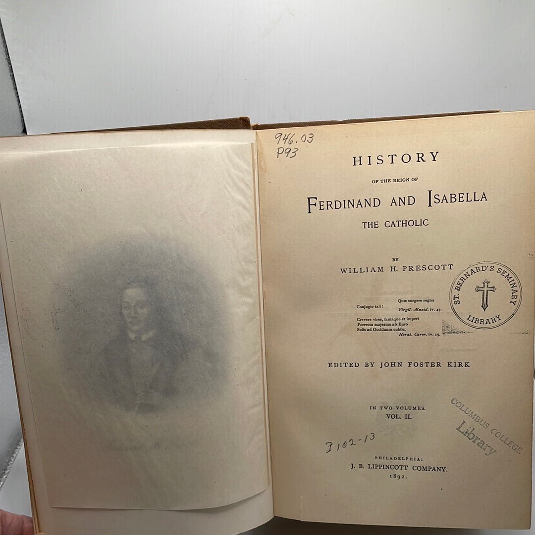 History of the Reign of Ferdinand and Isabella the Catholic – RHM Bookstore
